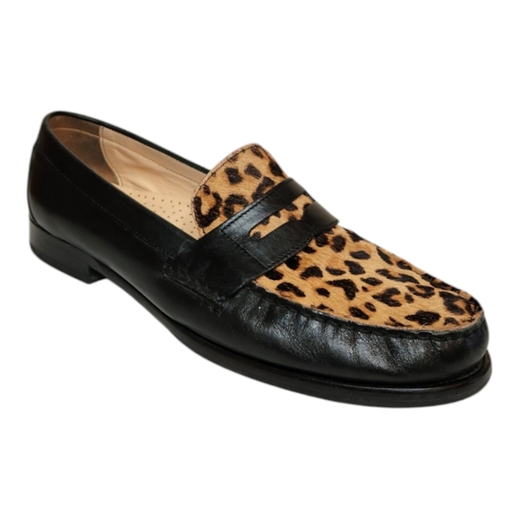 Cole Haan | Shoes | Cole Haan Alexa Penny Moc Leopard Calf Hair And ...